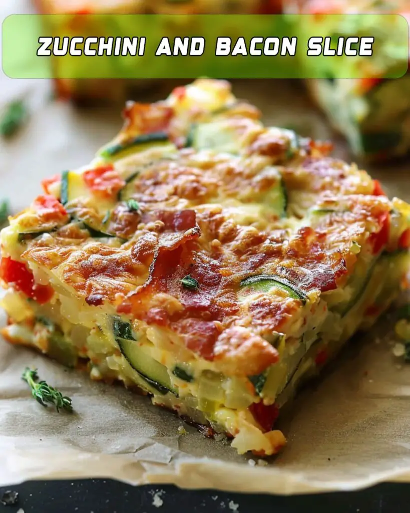Zucchini and Bacon Slice Recipe - Foodyhealthylife