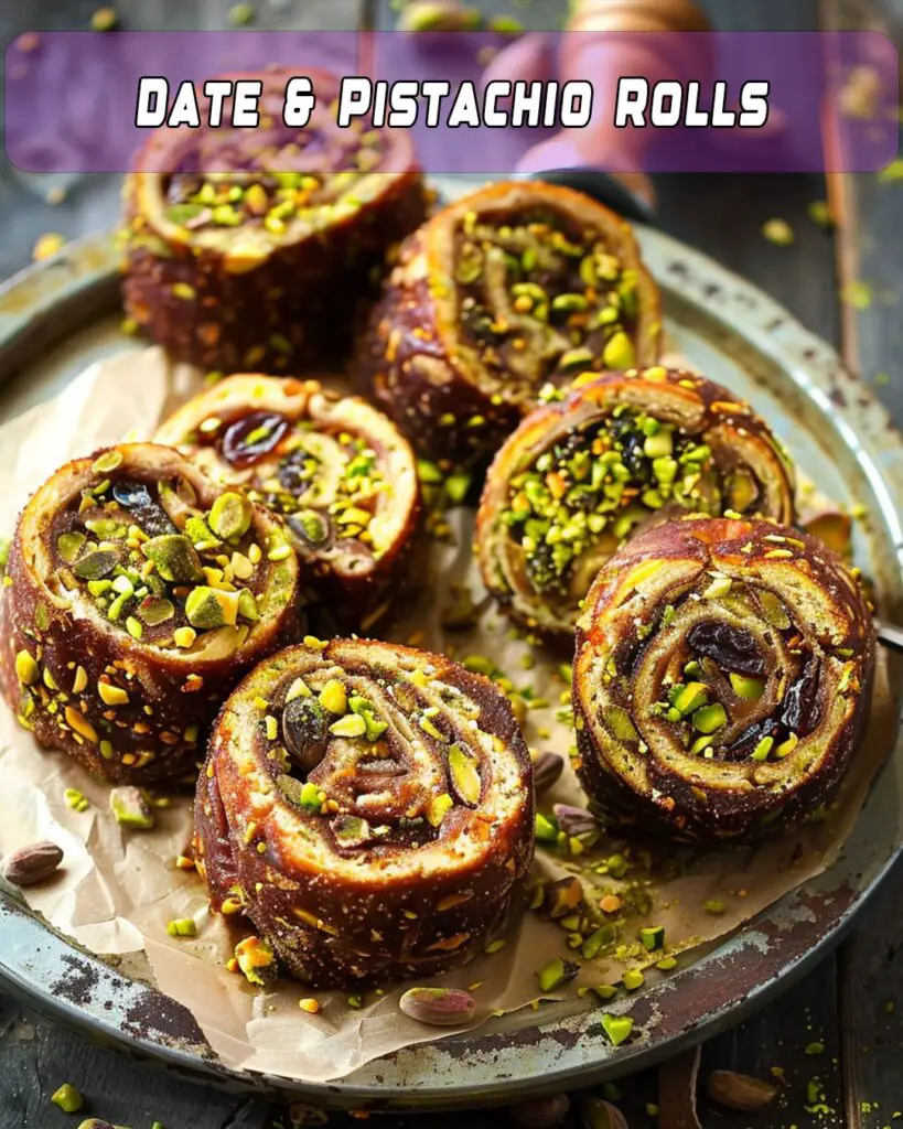 Date & Pistachio Rolls Recipe - Foodyhealthylife