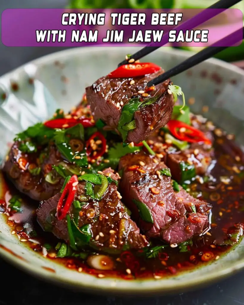 Crying Tiger Beef with Nam Jim Jaew Sauce - Foodyhealthylife