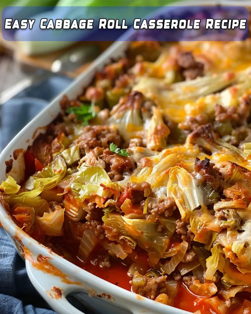 Easy Cabbage Roll Casserole Recipe - Foodyhealthylife