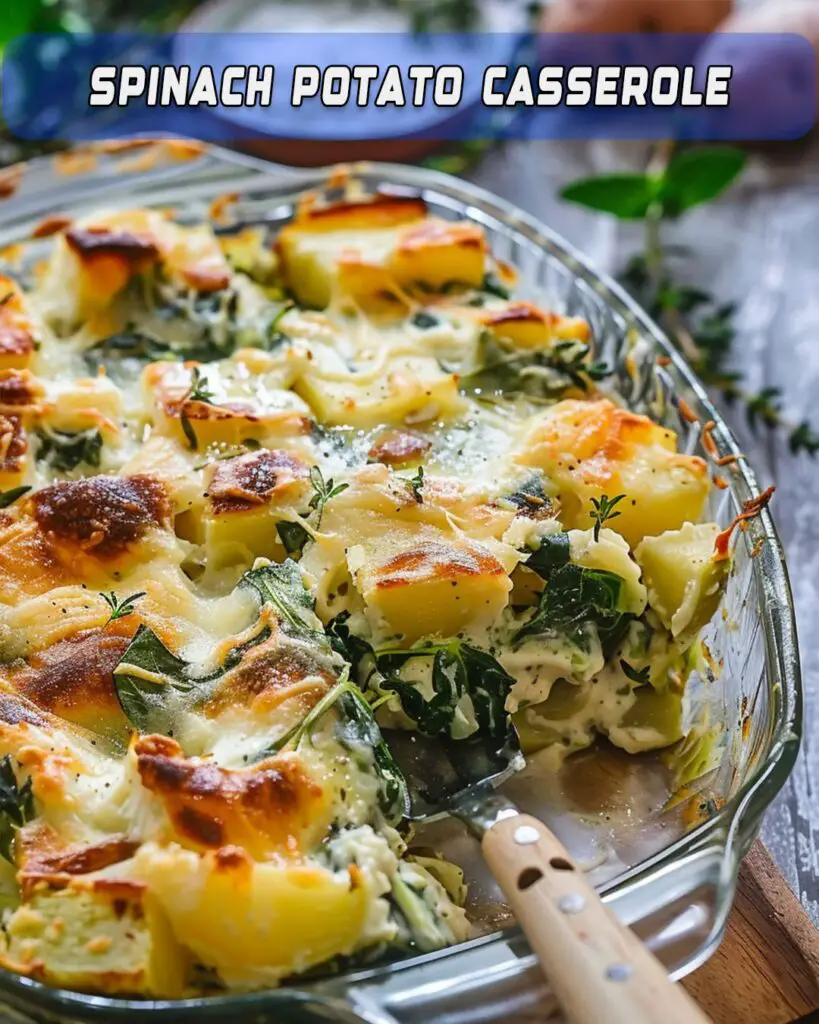 Creamy Spinach Potato Casserole - Foodyhealthylife