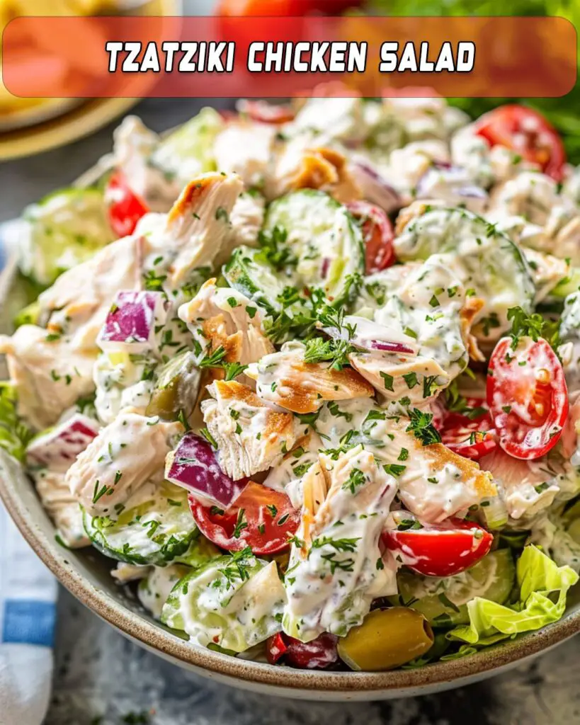 Tzatziki Chicken Salad - Foodyhealthylife