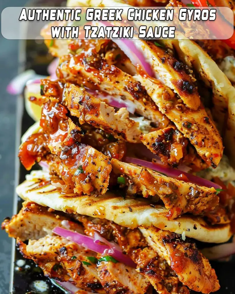 Authentic Greek Chicken Gyros Recipe with Tzatziki Sauce - Foodyhealthylife