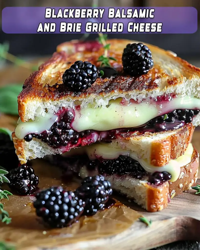 Blackberry Balsamic and Brie Grilled Cheese: A Gourmet Twist ...