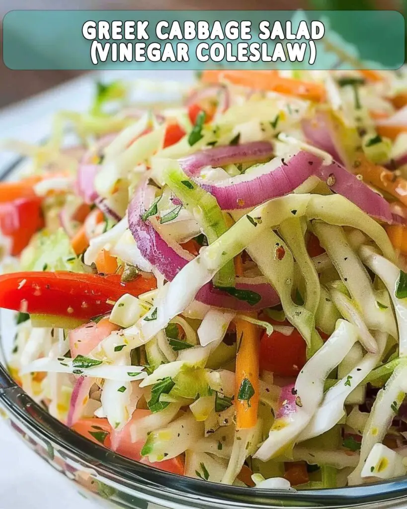 Greek Cabbage Salad: A Tangy and Refreshing Delight - Foodyhealthylife