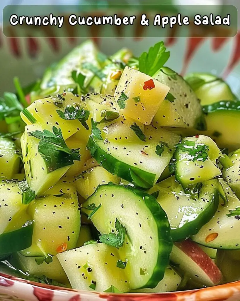 Crunchy Cucumber & Apple Salad Recipe - Foodyhealthylife