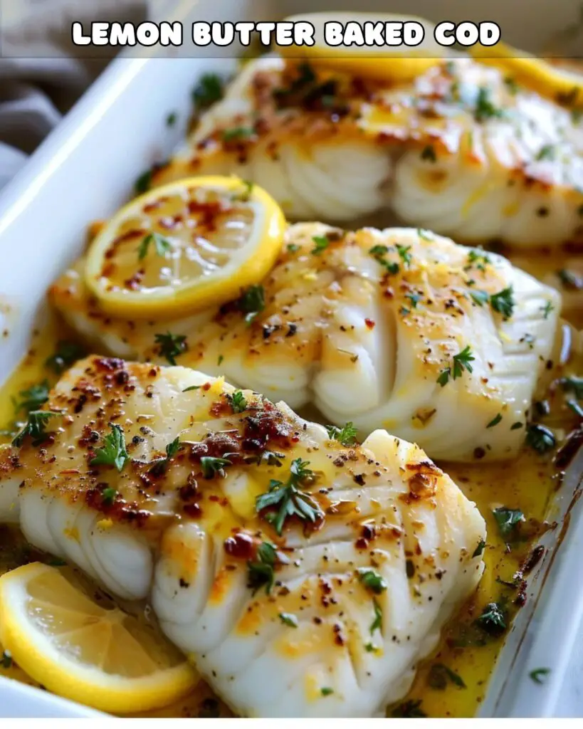 Zesty Lemon Butter Baked Cod - Foodyhealthylife
