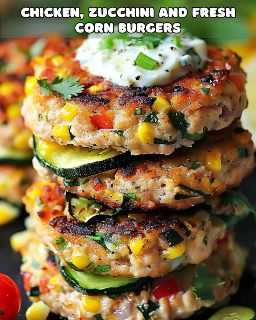 Chicken, Zucchini, and Fresh Corn Burgers: A Flavorful Twist on a ...