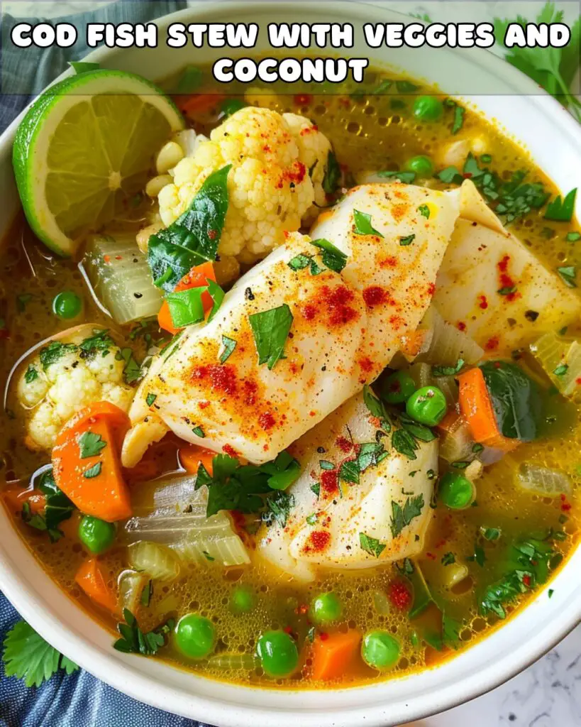 Hearty Cod Fish Stew with Veggies and Coconut - Foodyhealthylife