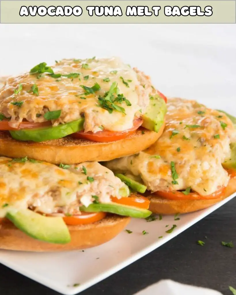 Avocado Tuna Melt Bagels - Foodyhealthylife