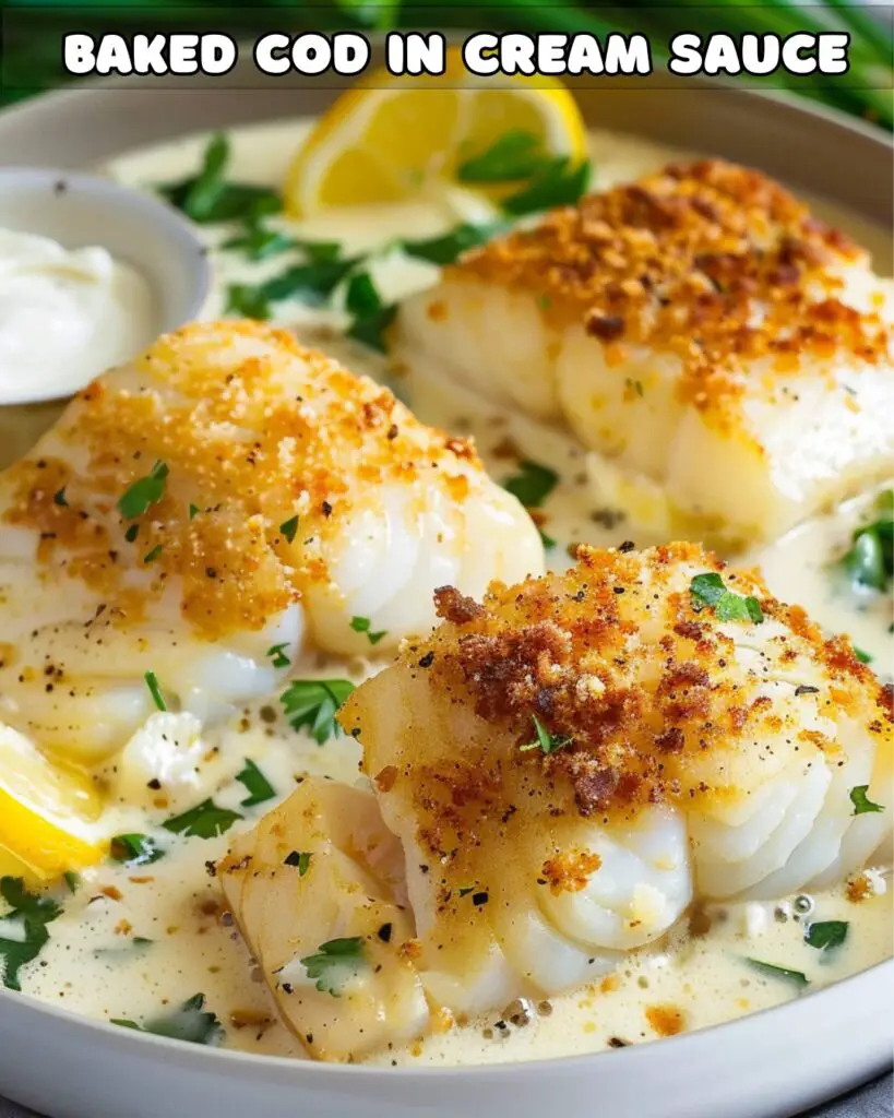 Baked Cod in Cream Sauce - Foodyhealthylife