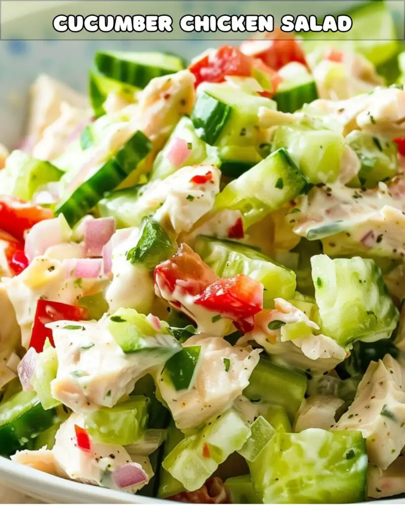 Cucumber Chicken Salad - Foodyhealthylife