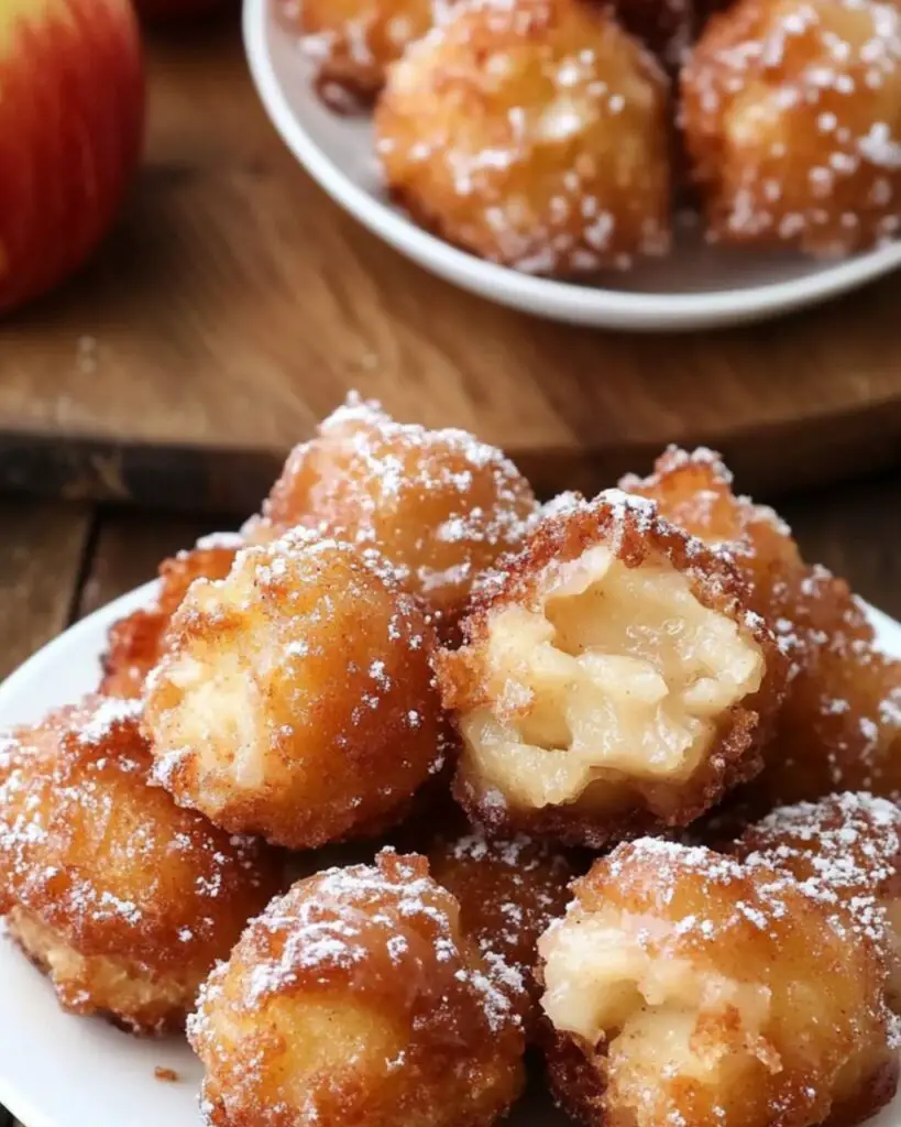 Mini Apple Fritter Bites with Apple Cider Glaze – Foodyhealthylife