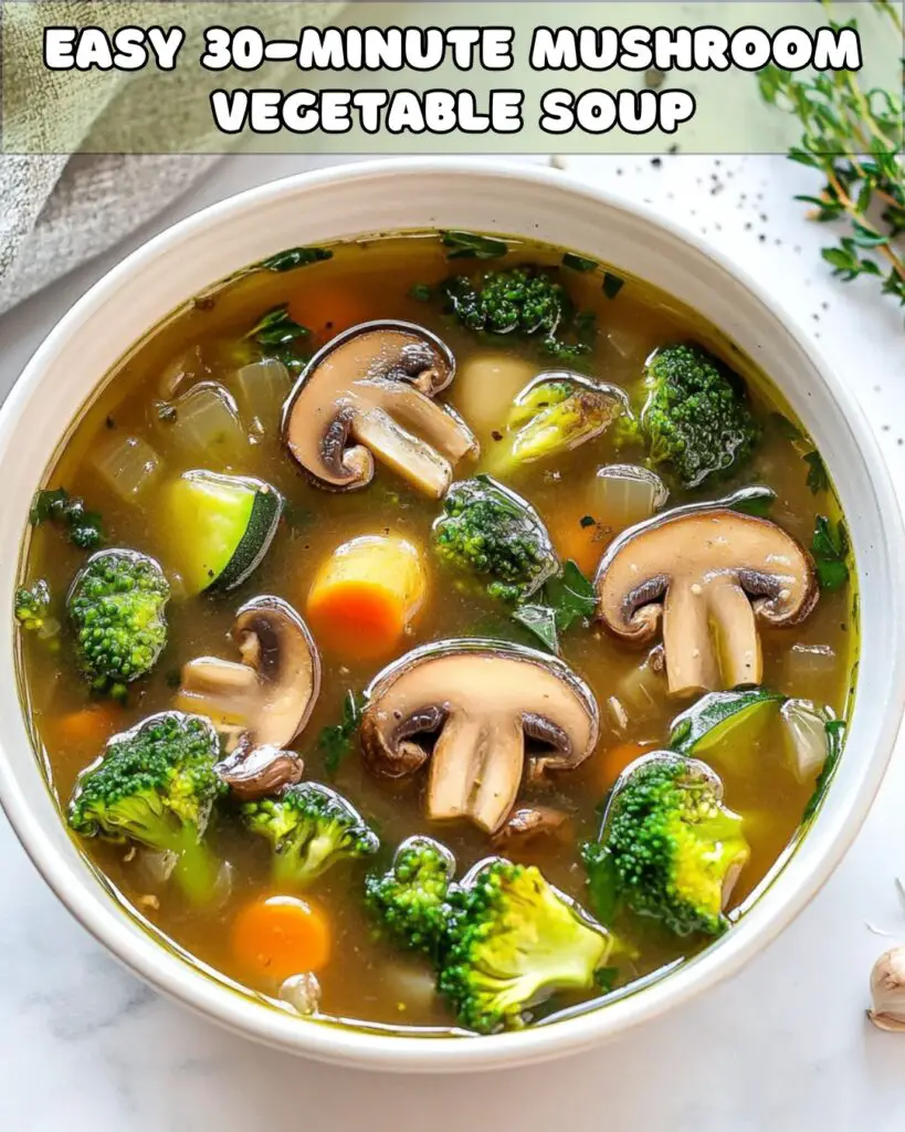 Quick and Hearty Mushroom Vegetable Soup: A Flavorful 30-Minute Meal ...