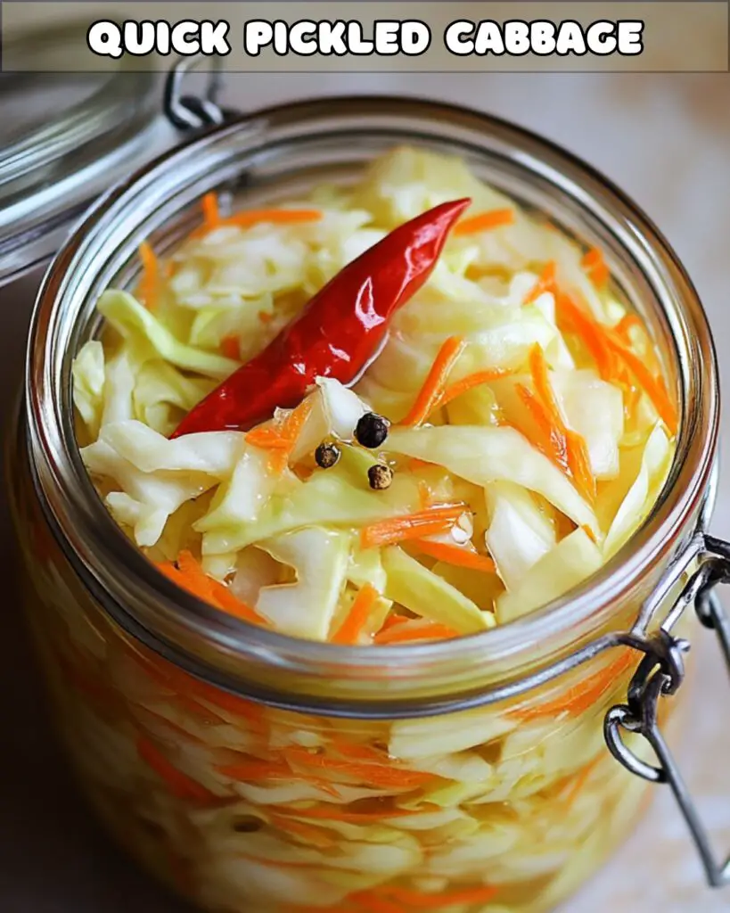 Quick and Easy Pickled Cabbage with Carrots and Garlic – Foodyhealthylife