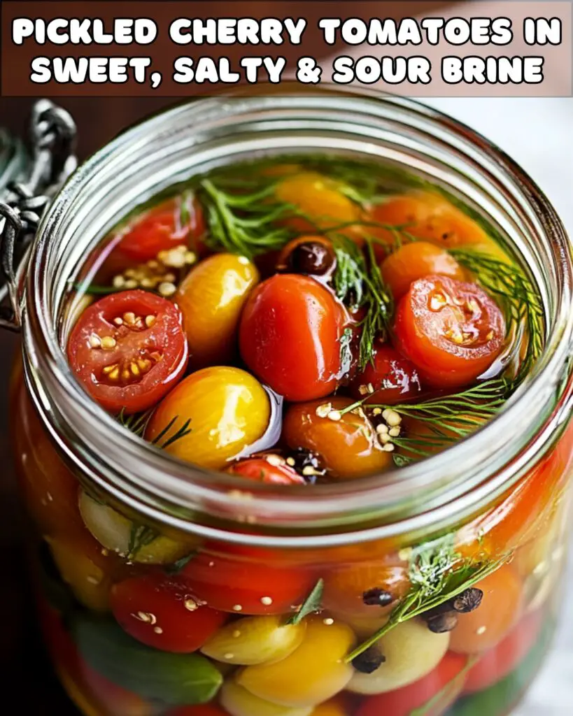 Sweet and Tangy Pickled Cherry Tomatoes - Foodyhealthylife