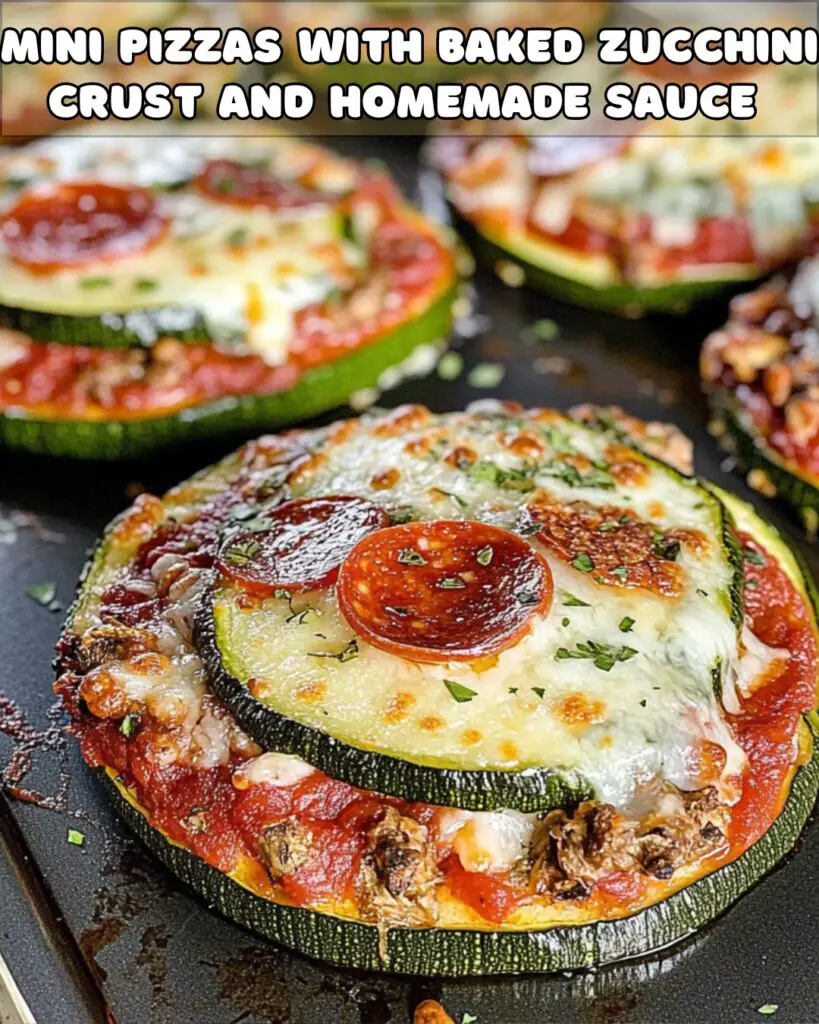 Mini Pizzas with Baked Zucchini Crust and Homemade Sauce: A Healthy ...