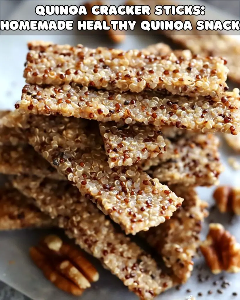 Quinoa Cracker Sticks: A Crunchy and Nutritious Homemade Snack ...