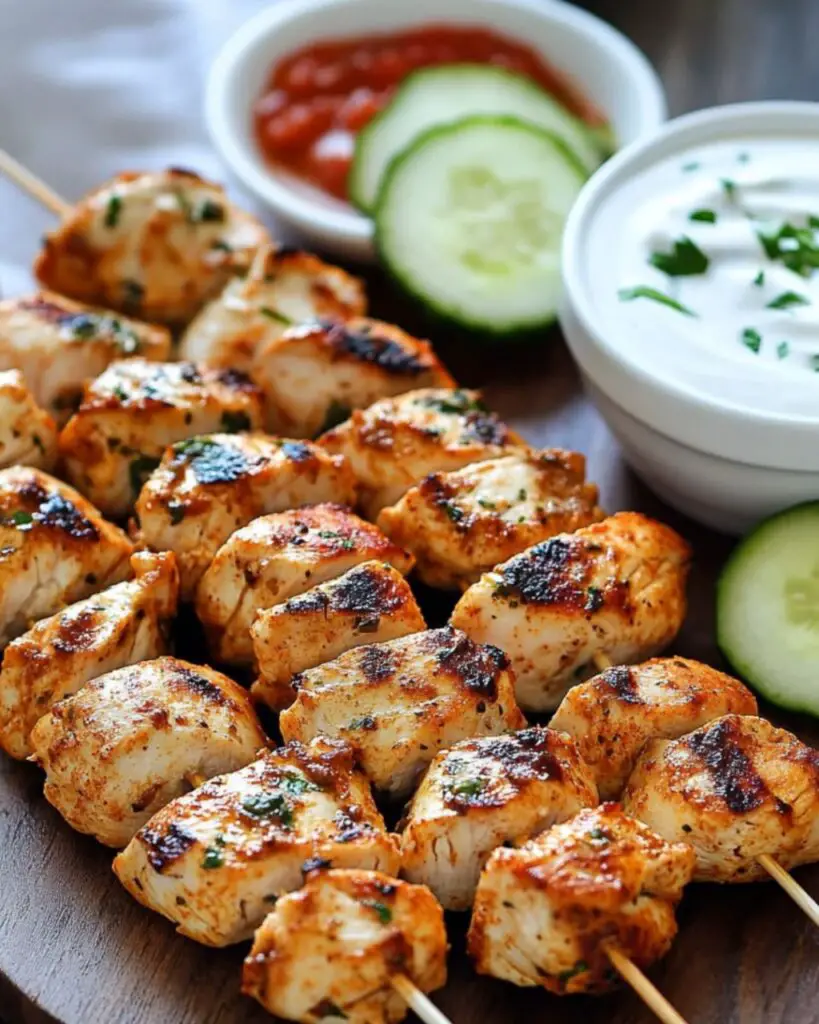 Authentic Lebanese Shish Taouk with Tangy Yogurt Sauce - Foodyhealthylife