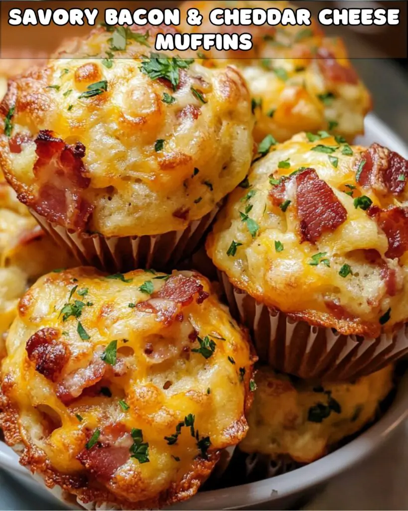 Savory Bacon & Cheddar Cheese Muffins - Foodyhealthylife