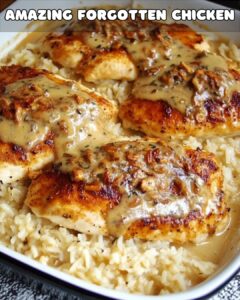 Classic "Forgotten" Chicken and Rice Bake - Foodyhealthylife