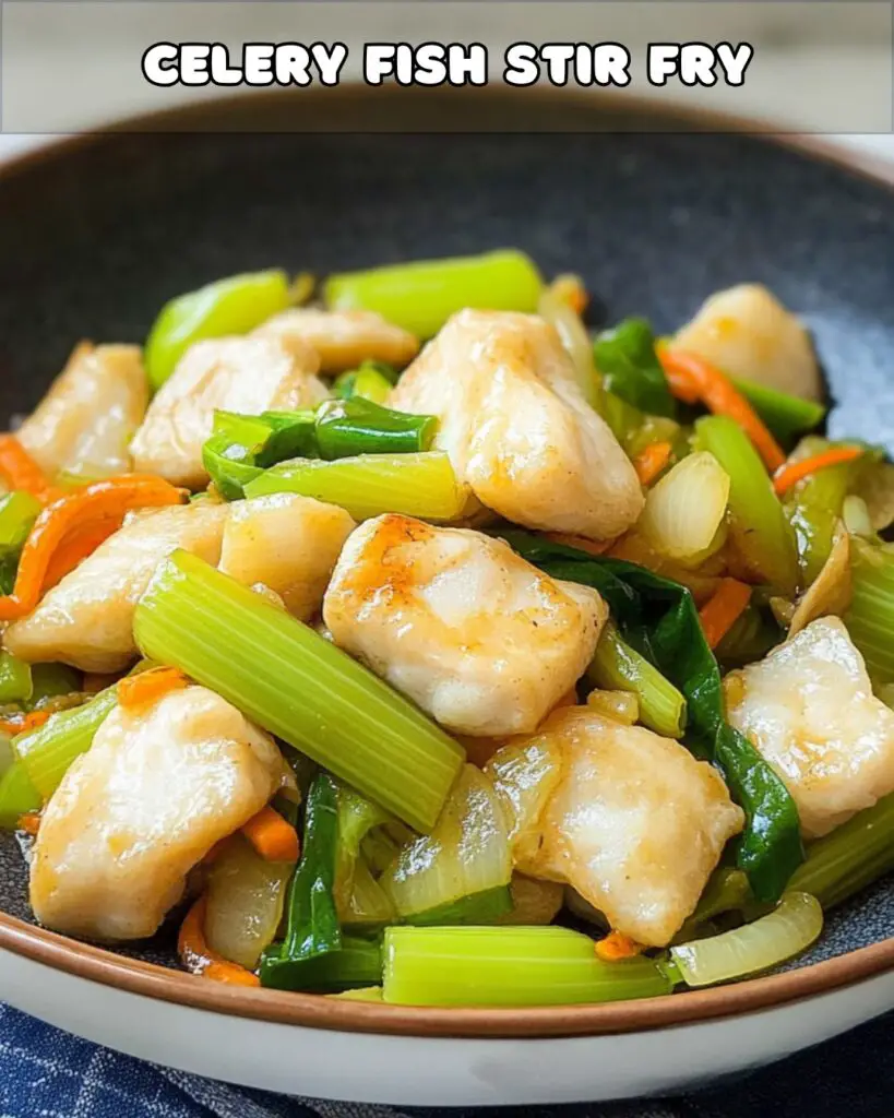 Celery Fish Stir Fry - Foodyhealthylife
