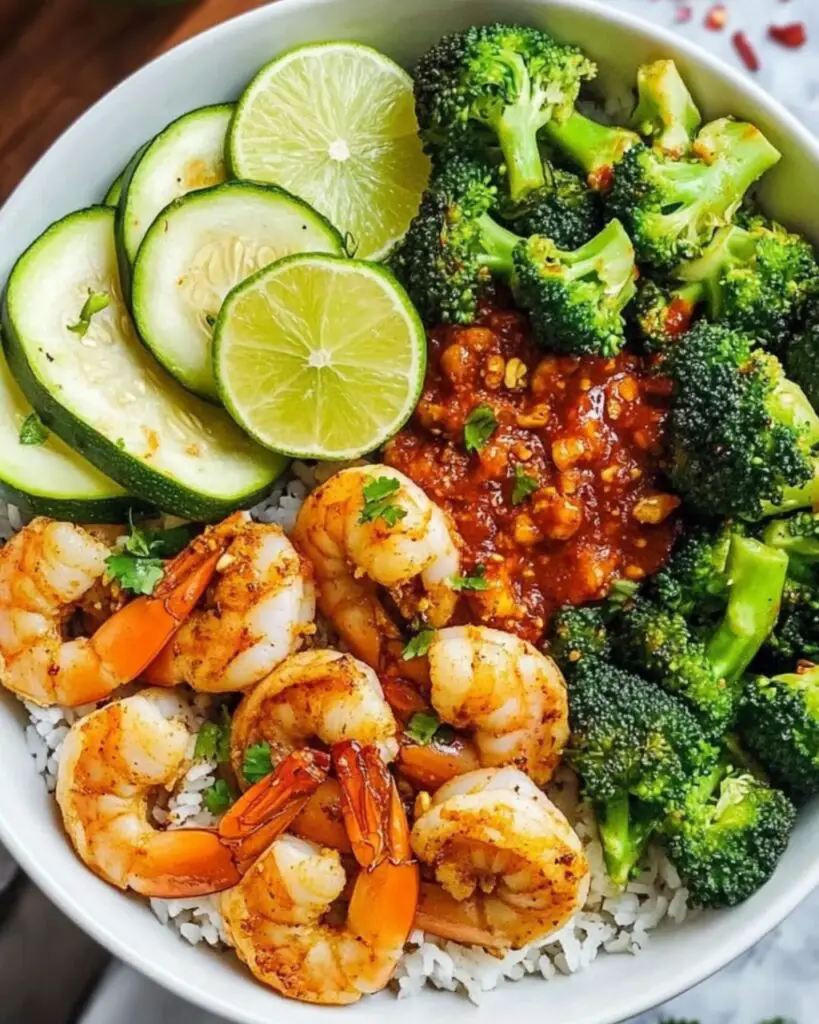 Loaded Spicy Shrimp Bowl with Roasted Vegetables and Jasmine Rice ...