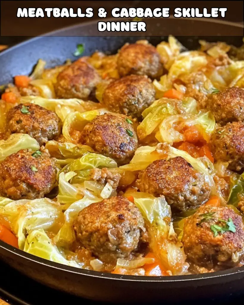 Meatballs & Cabbage Skillet: A Hearty One-Pan Meal - Foodyhealthylife