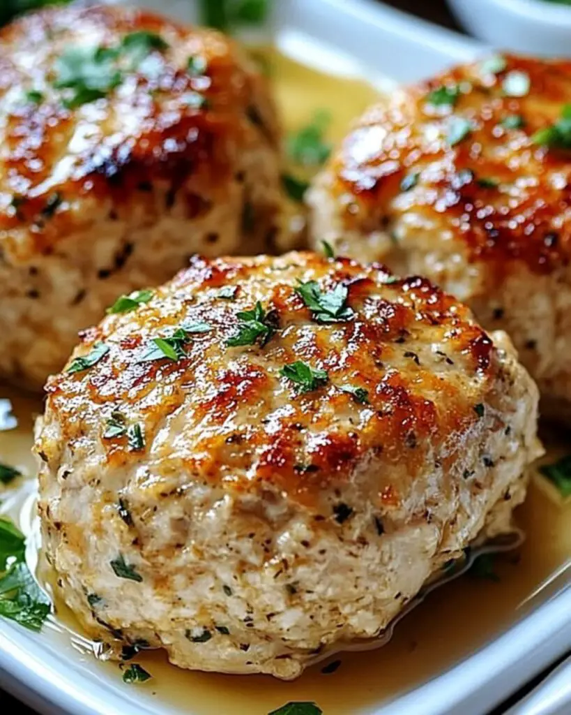 Garlic Parmesan Chicken Meatloaves - Foodyhealthylife
