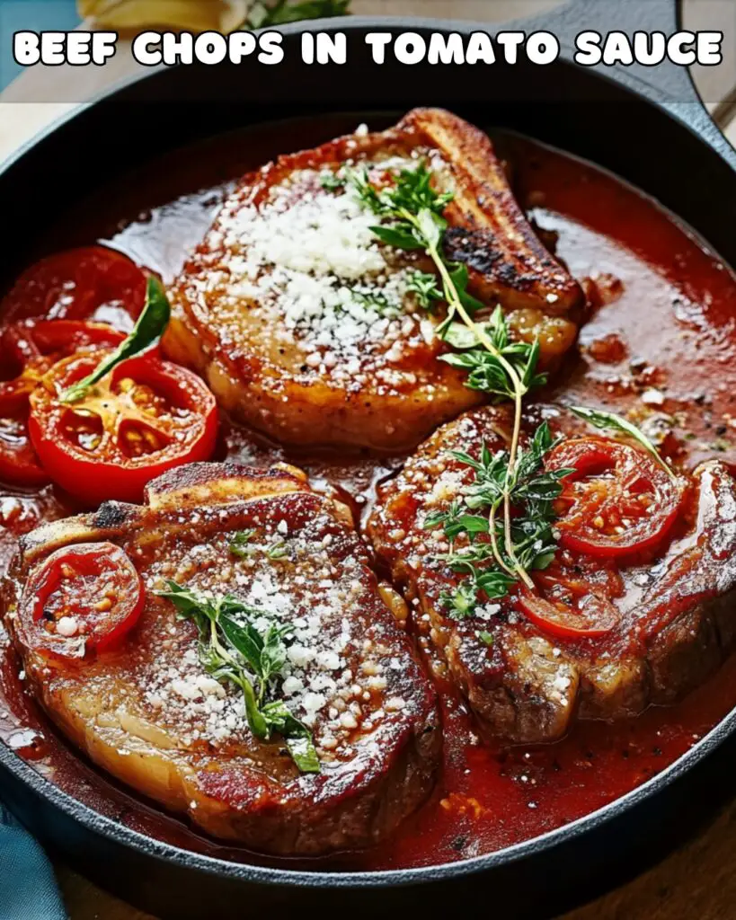 Savory Beef Chops in Herbed Tomato Sauce - Foodyhealthylife