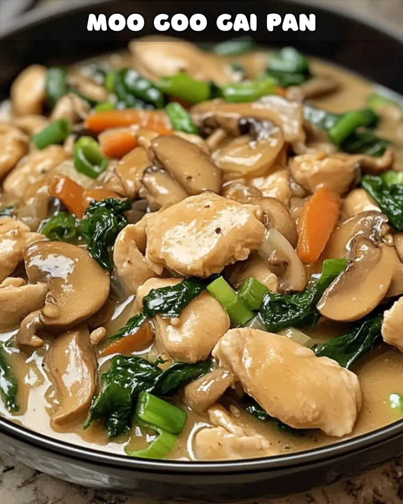Savory Moo Goo Gai Pan with Fresh Vegetables and Tender Chicken ...