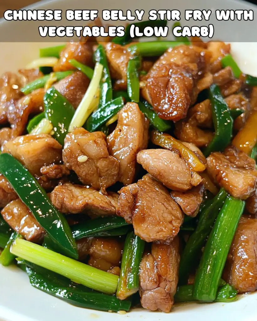 Low-Carb Chinese Beef Belly Stir-Fry with Vegetables - Foodyhealthylife