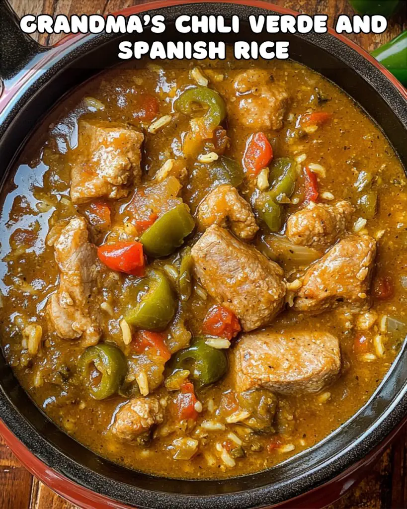 Grandma’s Chili Verde with Spanish Rice - Foodyhealthylife