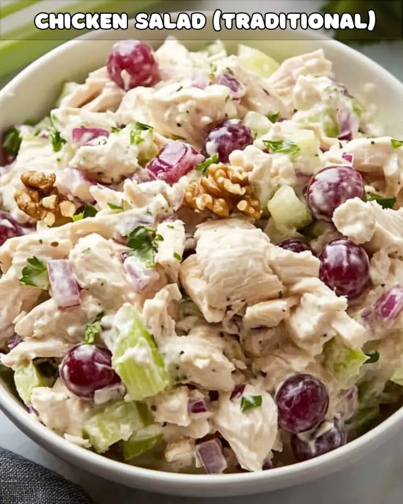 Classic Chicken Salad with Grapes and Walnuts - Foodyhealthylife