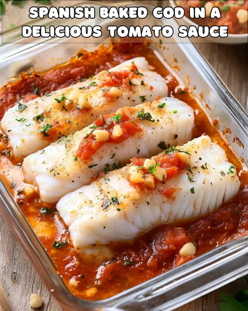 Spanish Baked Cod in Rich Tomato Sauce - Foodyhealthylife