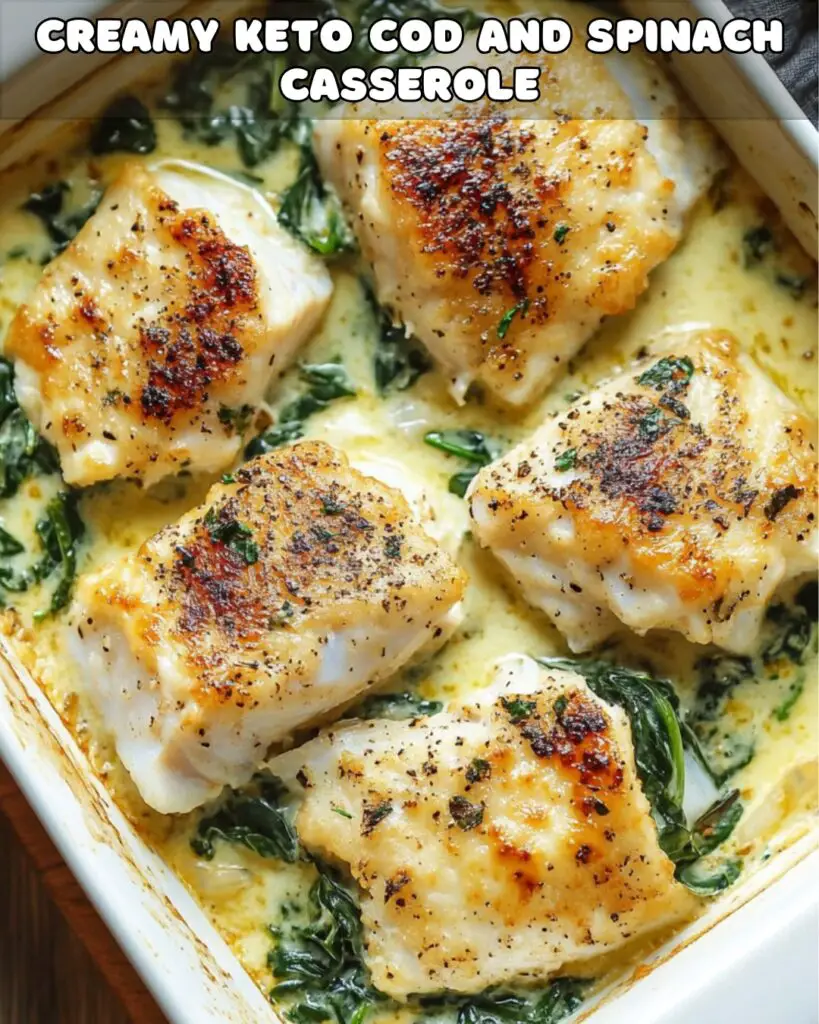 Creamy Keto Cod and Spinach Casserole - Foodyhealthylife