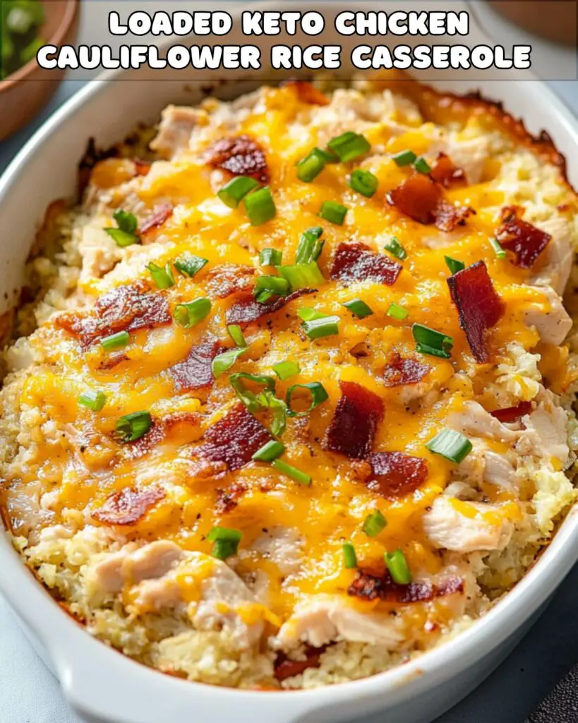 Cauliflower Chicken Rice Casserole