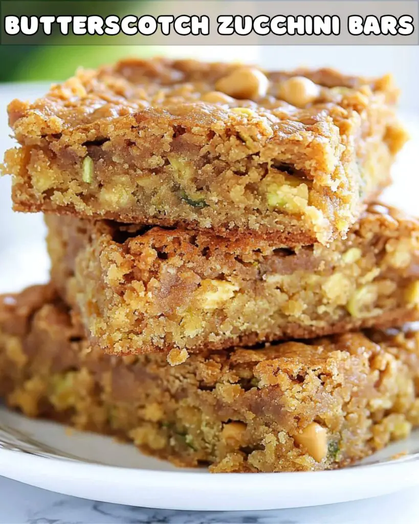 Moist Butterscotch Zucchini Bars - Foodyhealthylife