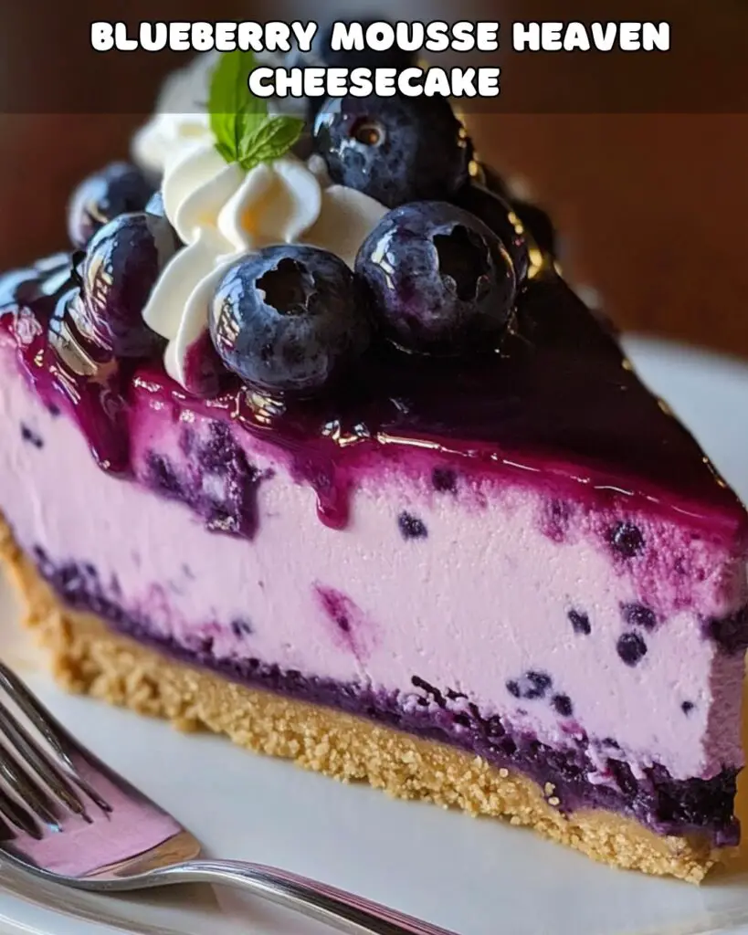 Blueberry Mousse Heaven Cheesecake - Foodyhealthylife