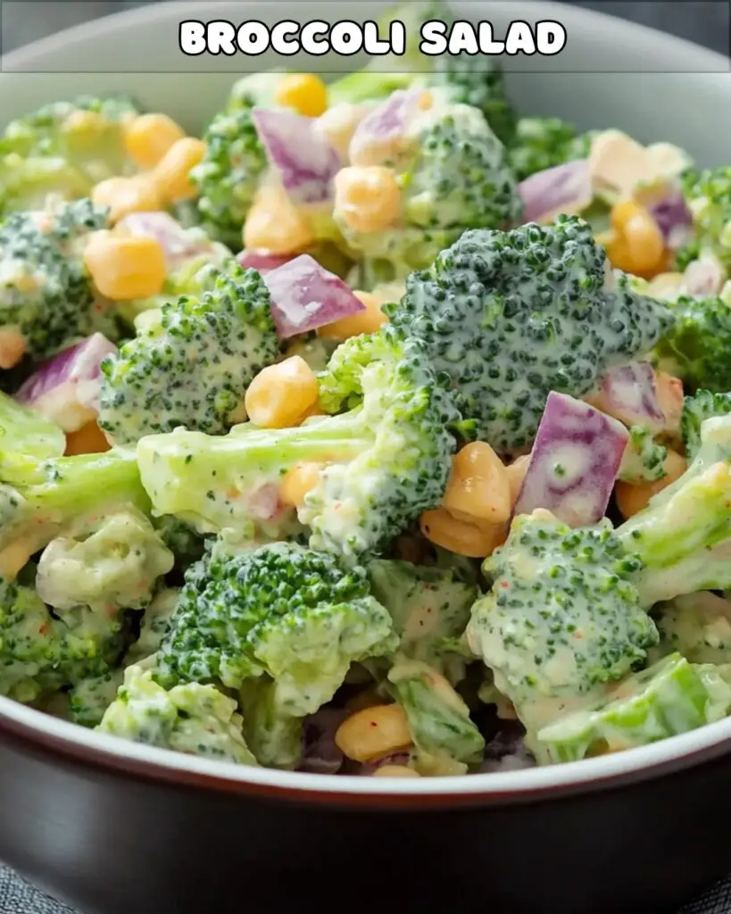 Creamy Broccoli and Corn Salad - Foodyhealthylife