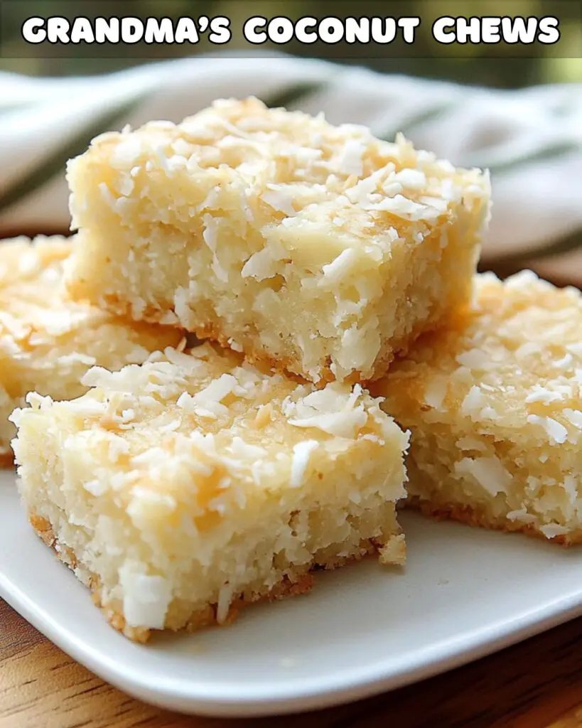 Grandma’s Classic Coconut Chews: A Nostalgic Sweet Treat - Foodyhealthylife