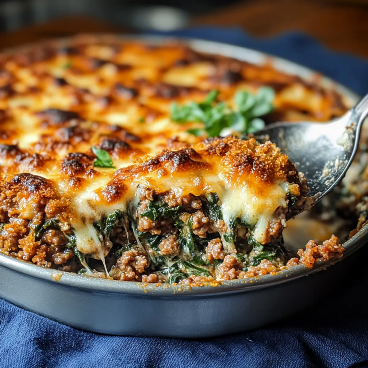 Irresistible Ground Beef & Spinach Casserole for Busy Nights